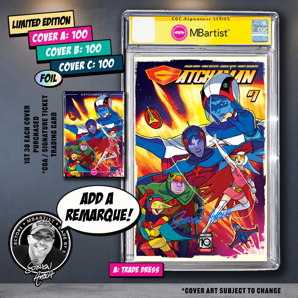 COMIC BOOK, PREORDER | GATCHAMAN #1: by Steven Ahola | CGC 9.6+ YELLOW ...