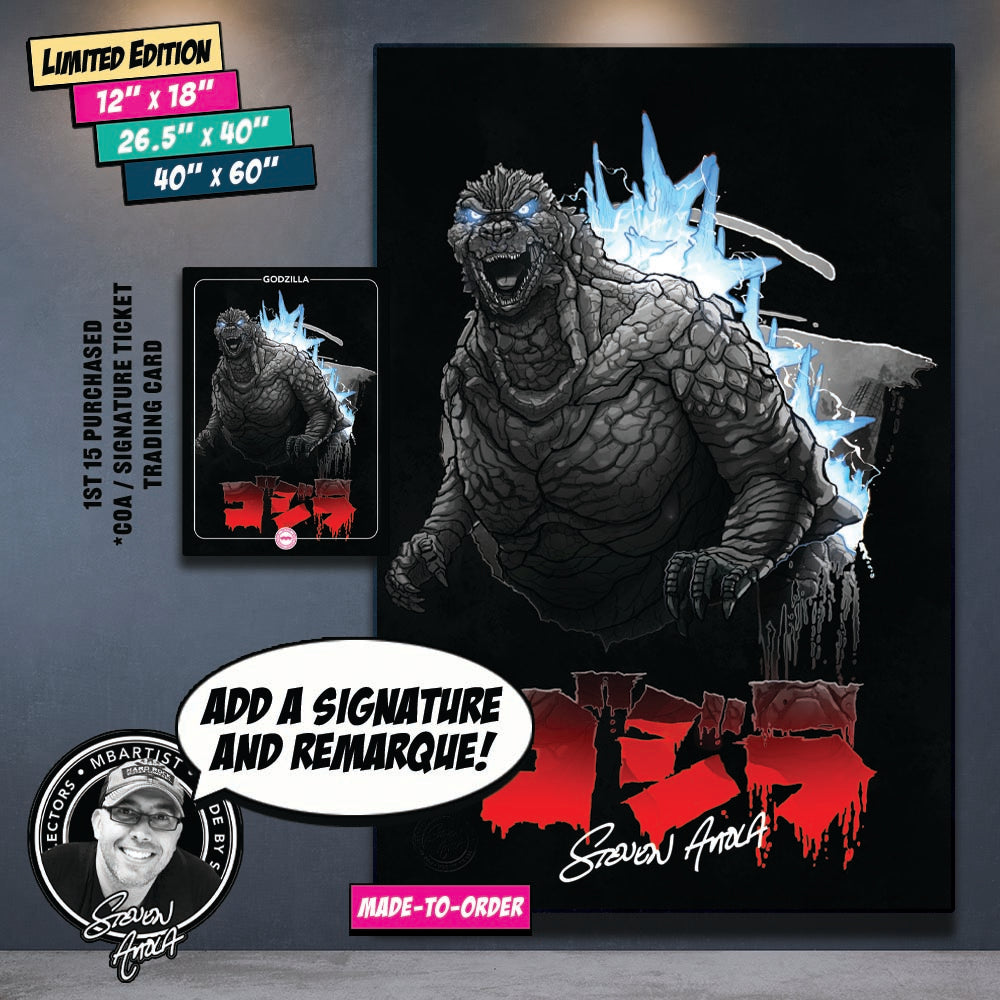 CANVAS | GODZILLA: MINUS ONE, MINUS COLOR by Steven Ahola – MBartist