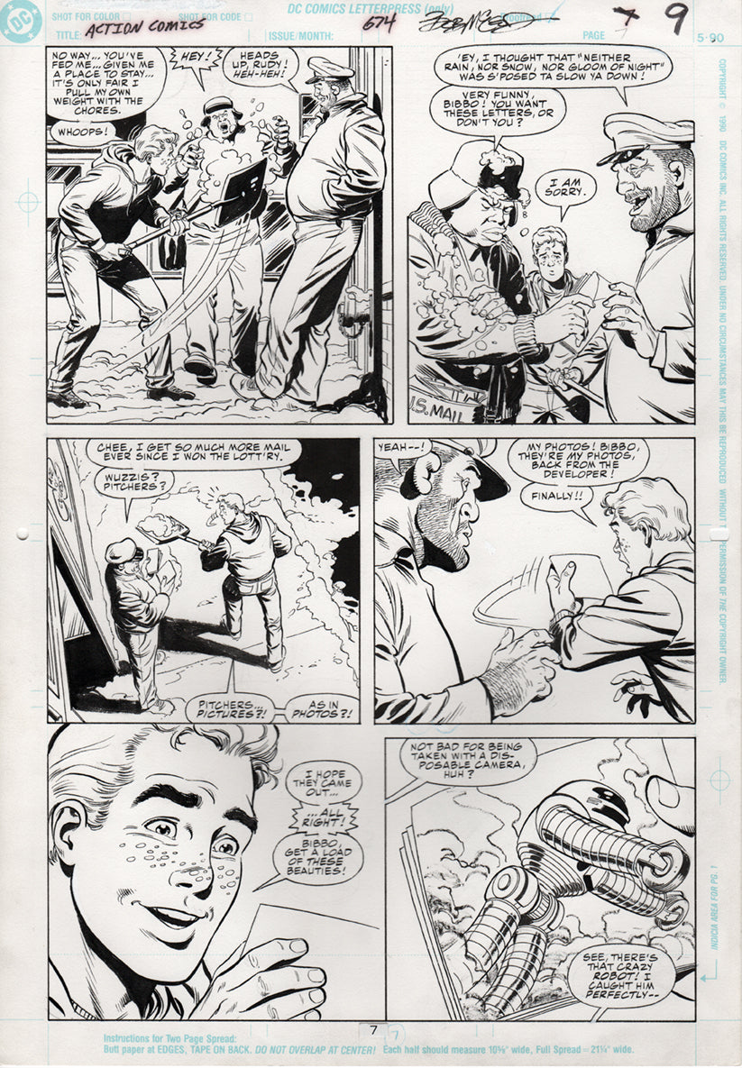 ORIGINAL ART | ACTION COMICS #674, PG.07 by Bob McLeod – MBartist